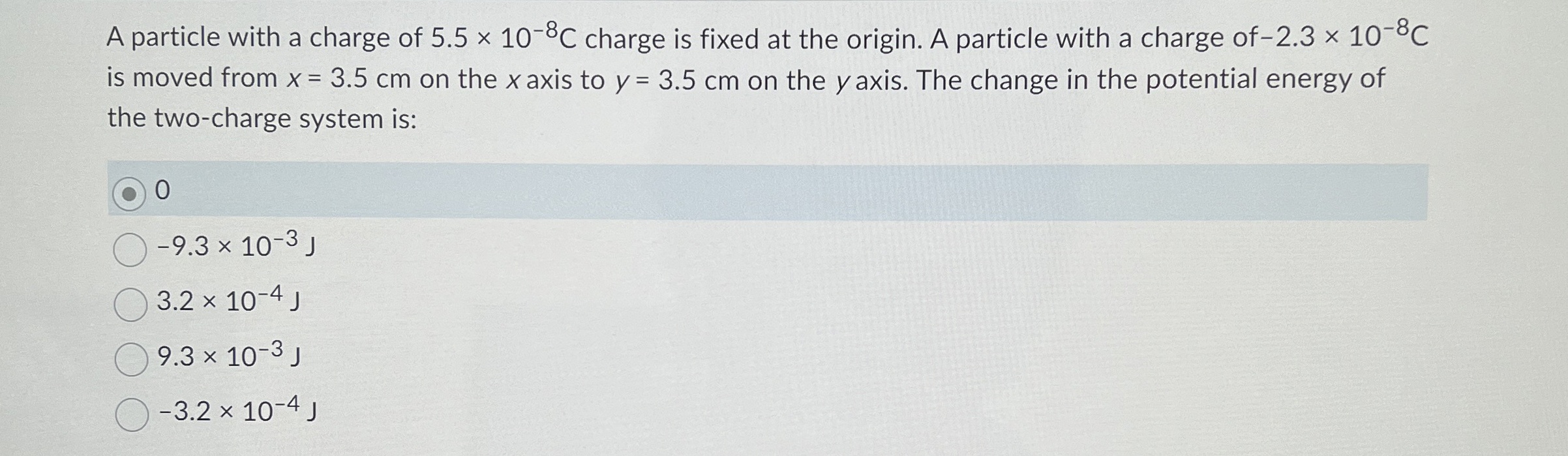 Solved A particle with a charge of 5.5×10-8C ﻿charge is | Chegg.com