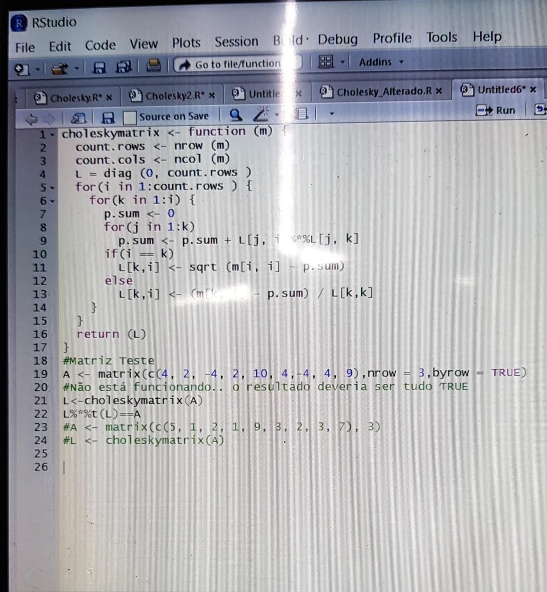 Solved R RStudio File Edit Code View Plots Session Bld. | Chegg.com
