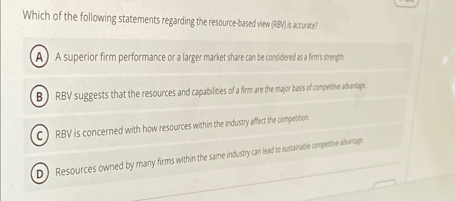 Solved Which of the following statements regarding the | Chegg.com