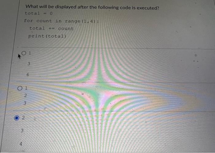 Solved What will be displayed after the following code is | Chegg.com