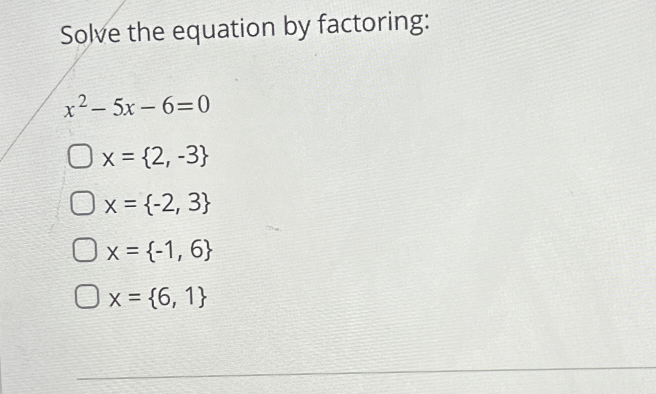 Solved Solve the equation by | Chegg.com