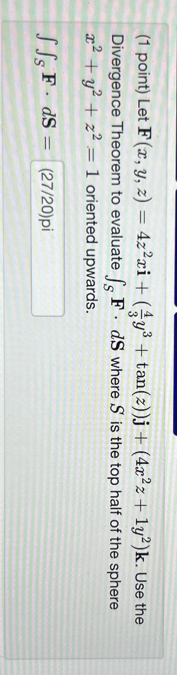 Solved (1 ﻿point) ﻿Let | Chegg.com