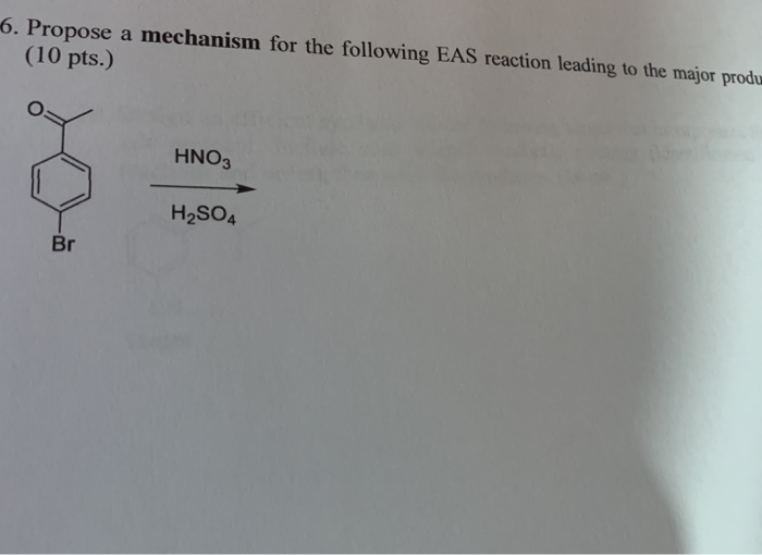 Solved 6. Propose a mechanism for the following EAS reaction | Chegg.com