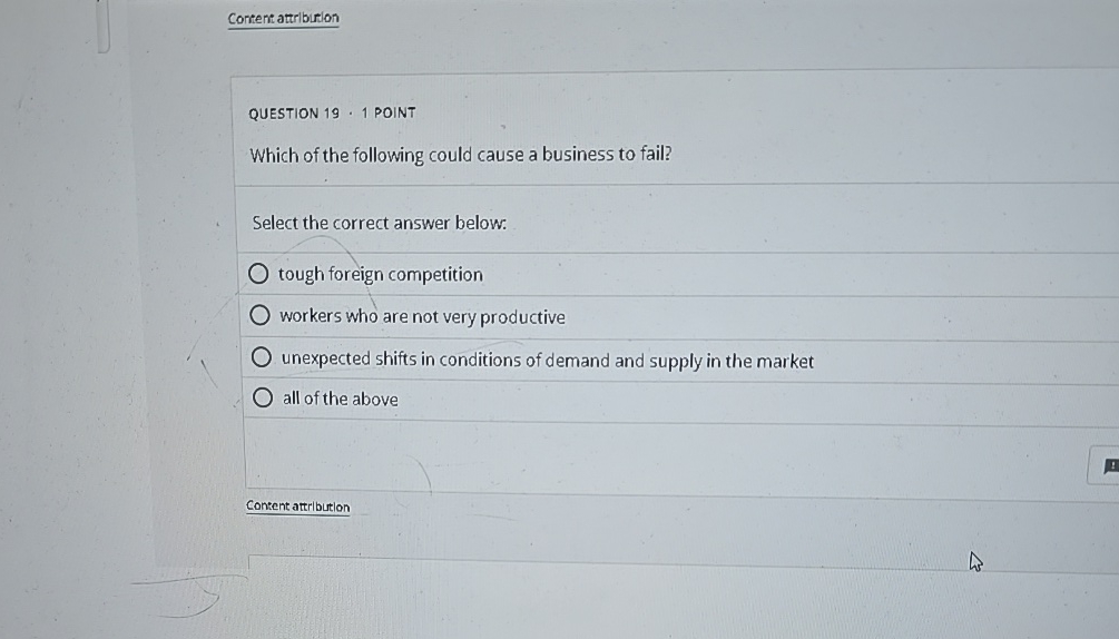 Solved CortertatulbutionQUESTION 19 * 1 ﻿POINTWhich of the | Chegg.com
