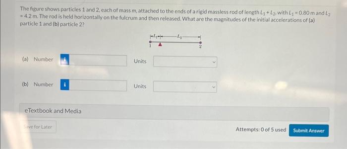Solved The figure shows particles 1 and 2 , each of mass m, | Chegg.com