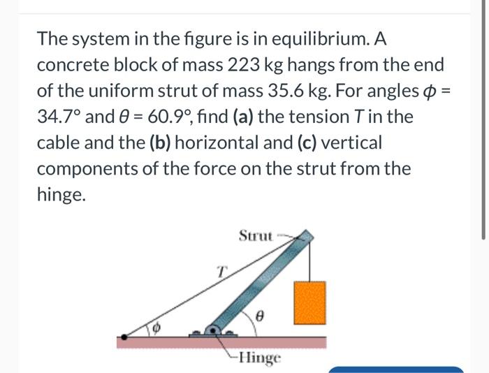 Solved The system in the figure is in equilibrium. A | Chegg.com