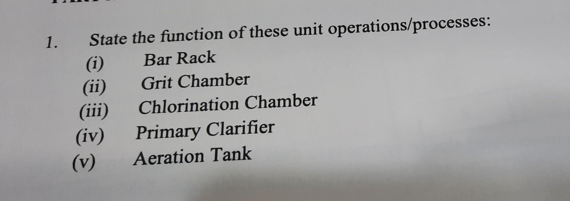 Solved 1. State the function of these unit | Chegg.com
