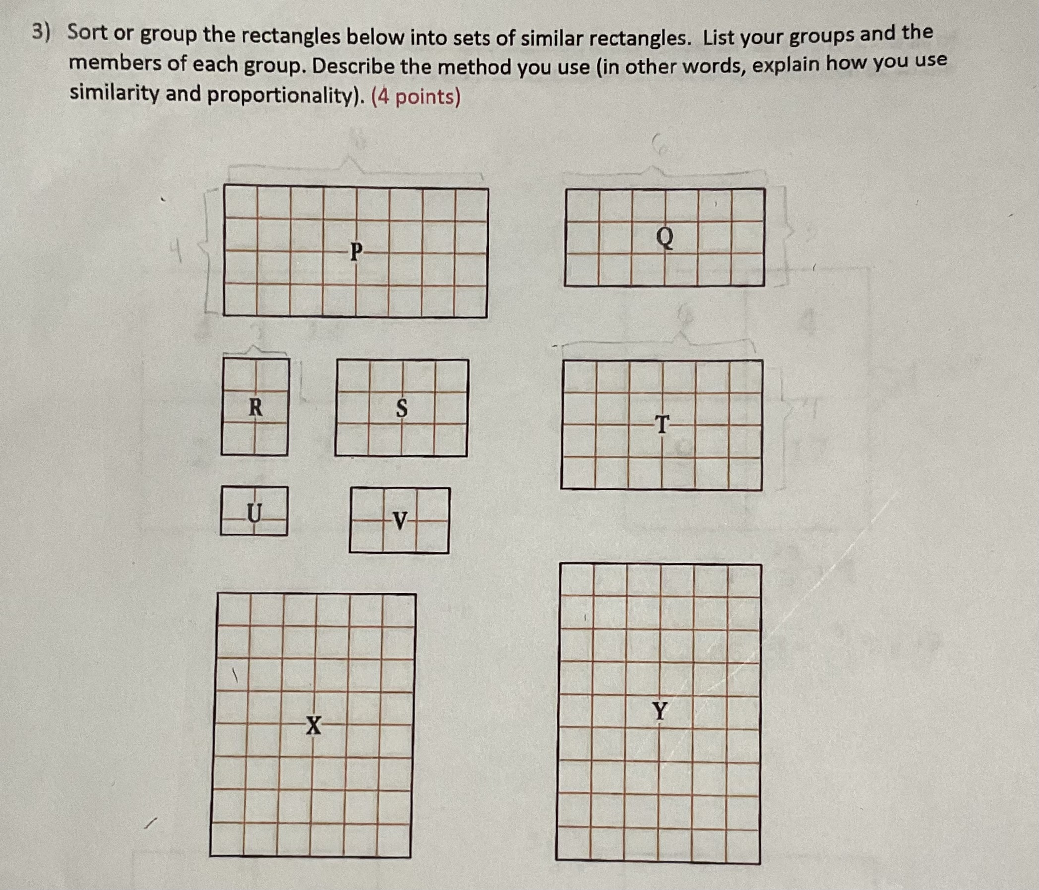 Solved Sort Or Group The Rectangles Below Into Sets Of