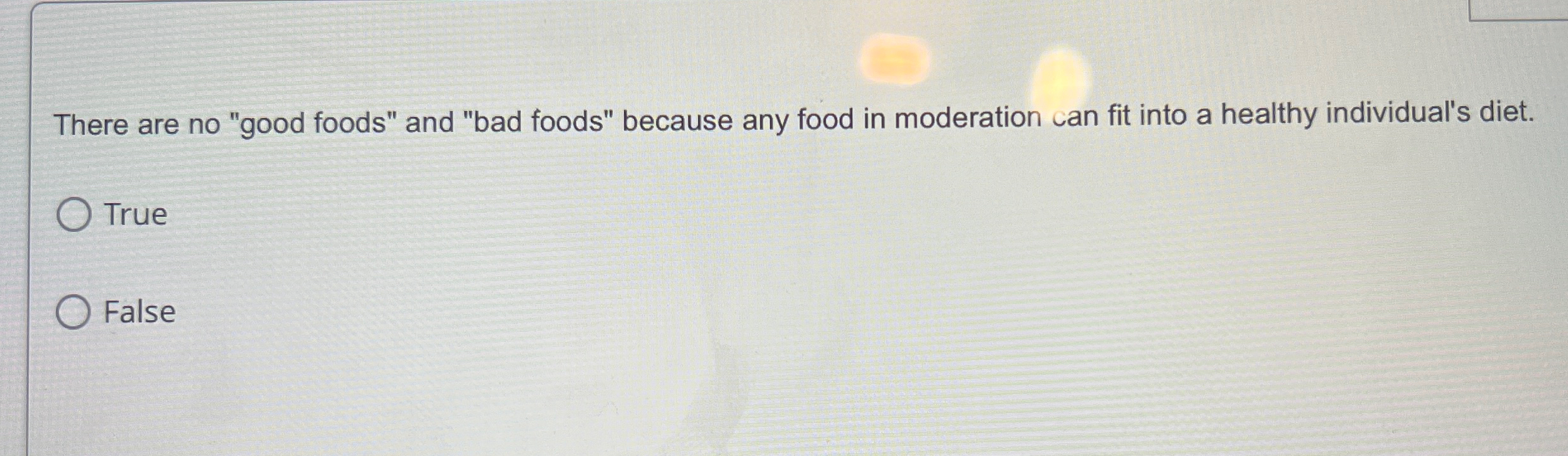 Solved There are no "good foods" and "bad foods" because any | Chegg.com