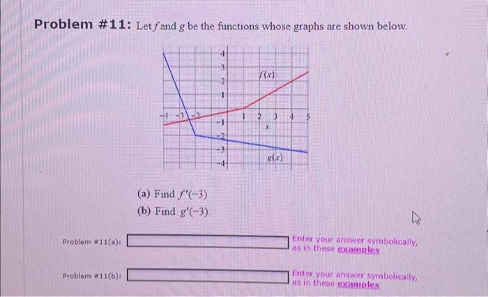 Solved Problem 11 Let F And G Be The Functions Whose