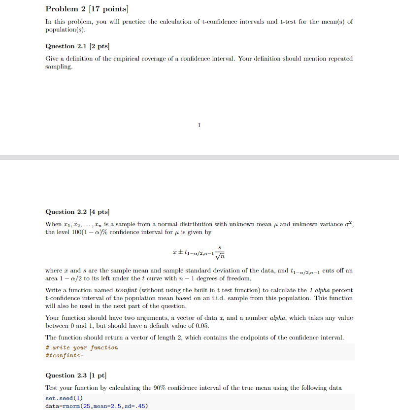 Solved PLEASE DO THE FOLLOWING IN RSTUDIO SEE PHOTO FOR MORE | Chegg.com