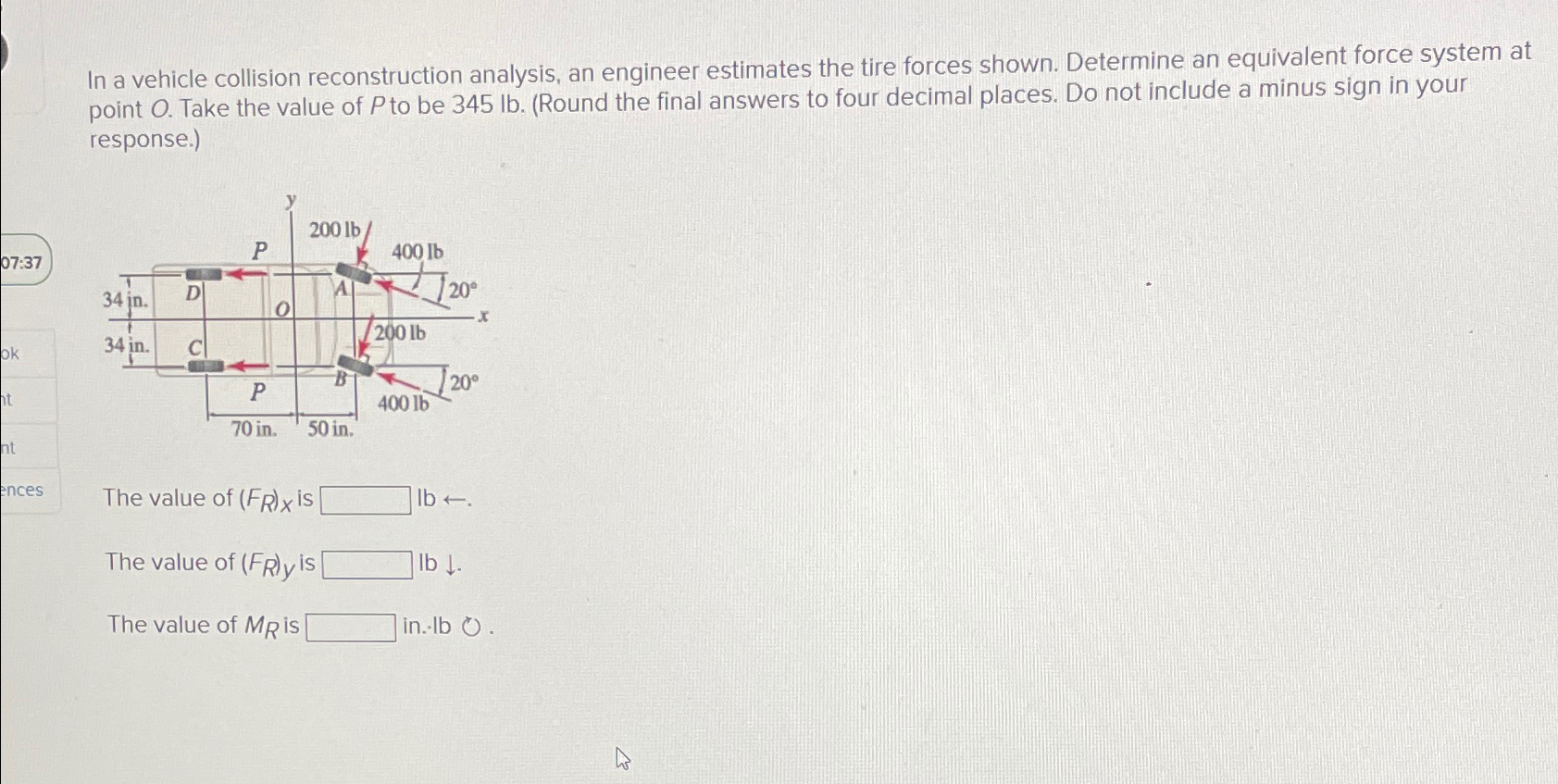 Solved In a vehicle collision reconstruction analysis, an | Chegg.com