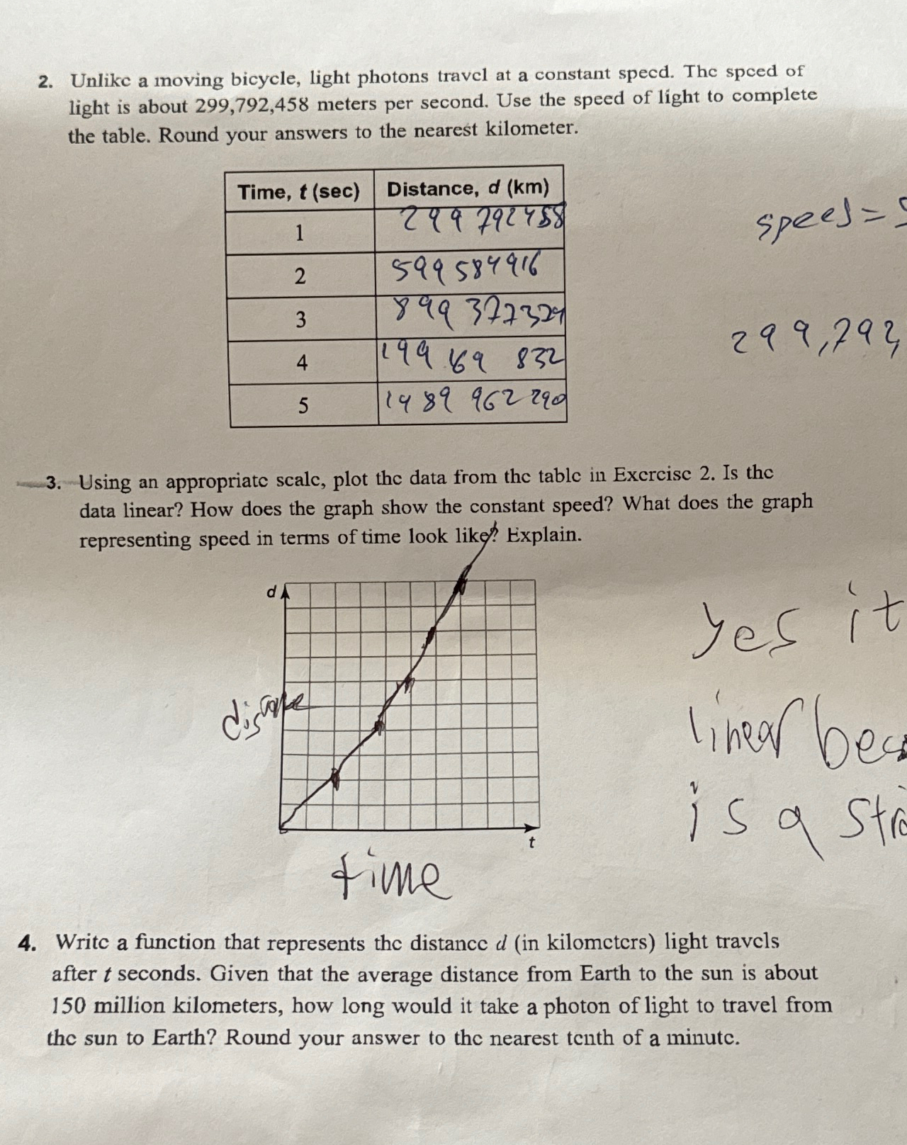 Solved Unlike a moving bicycle, light photons travel at a | Chegg.com