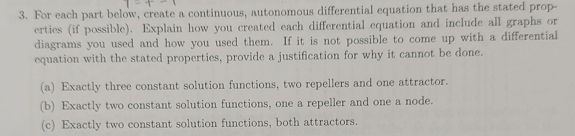 Solved 3. For each part below, create a continuous, | Chegg.com
