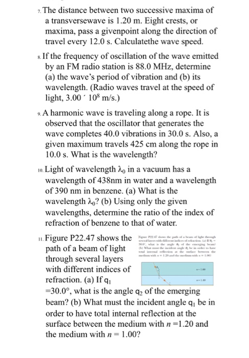 Solved 2. The distance between two successive maxima of a | Chegg.com