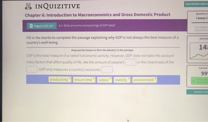 Solved izauraballon@ou INQUIZITIVE Chapter 6: Introduction | Chegg.com