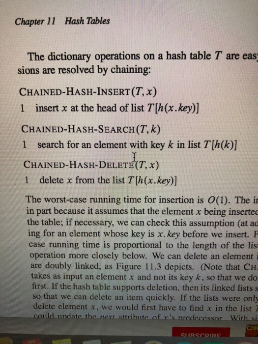 Solved Hash Table with Chaining Description In this | Chegg.com