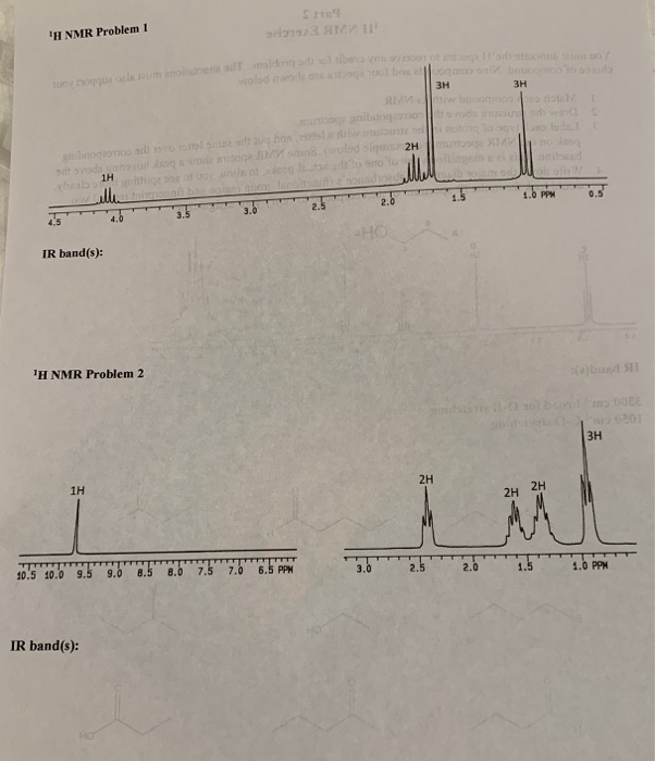 Solved Part 2 'H NMR Exercise You must annotate the H | Chegg.com