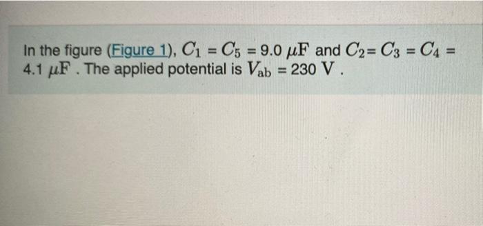 Solved = = In the figure (Figure 1), C1 = C5 = 9.0 uF and | Chegg.com