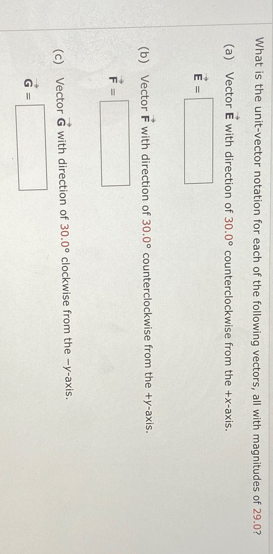 Solved What is the unit-vector notation for each of the | Chegg.com