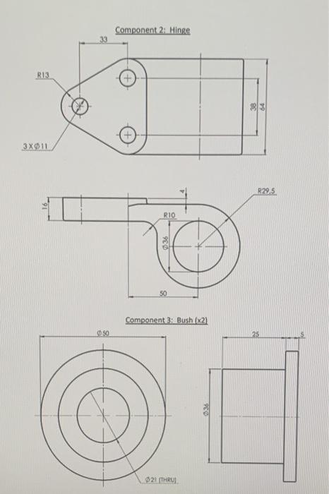 Solved . . Draw the exploded view of the mounting bracket. | Chegg.com