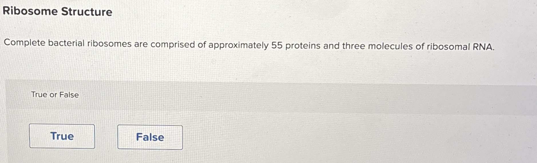 Ribosome StructureComplete bacterial ribosomes are | Chegg.com