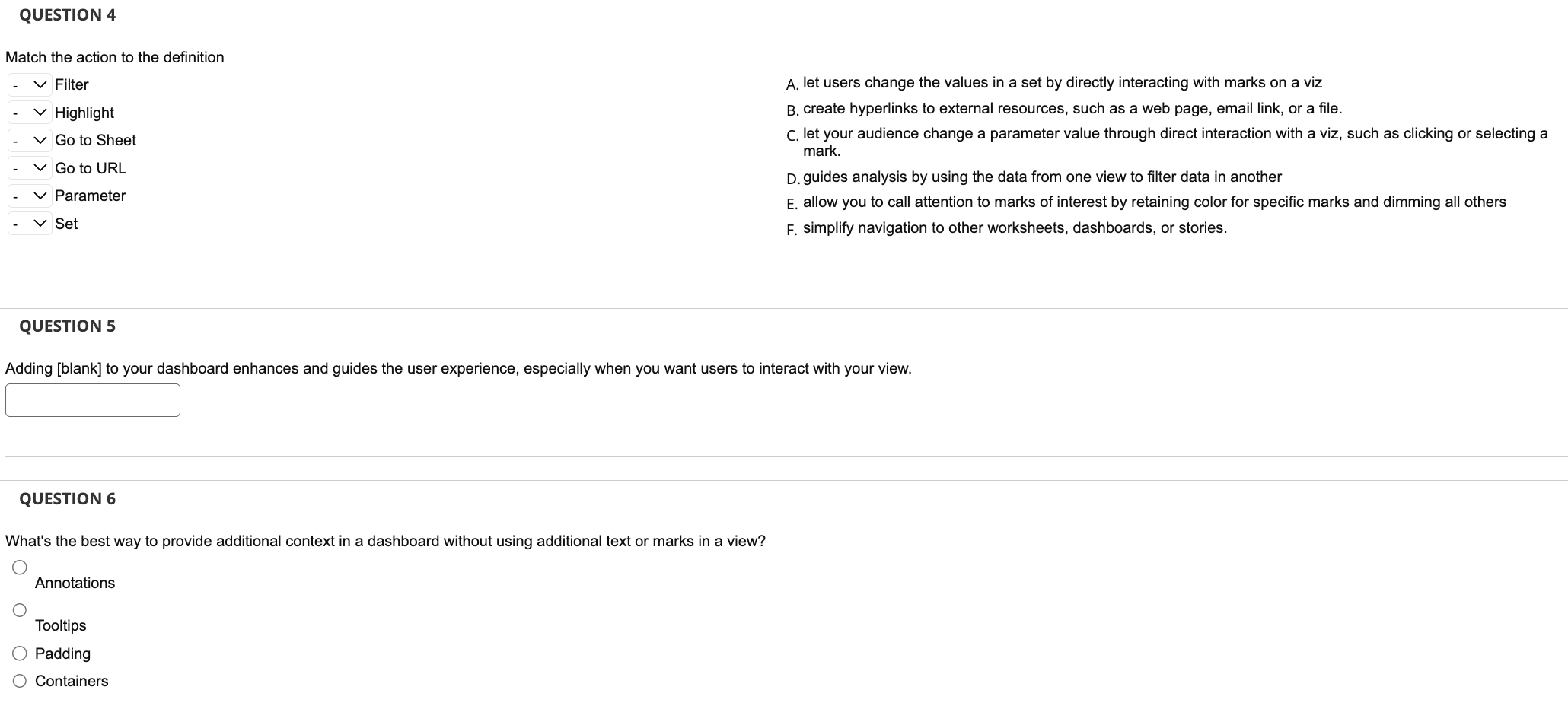 Solved QUESTION 4Match the action to the definition | Chegg.com