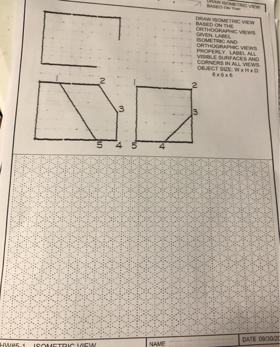 Solved URAW ISOMETRIC VIEW BASED ON THE DRAW ISOMETRIC VIEW | Chegg.com