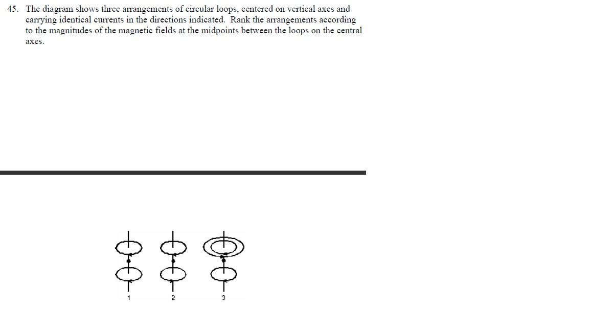 Solved The diagram shows three arrangements of circular | Chegg.com