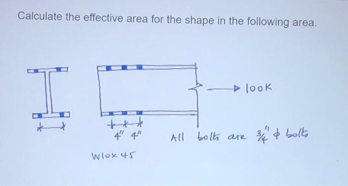 Solved Calculate the effective area for the shape in the | Chegg.com