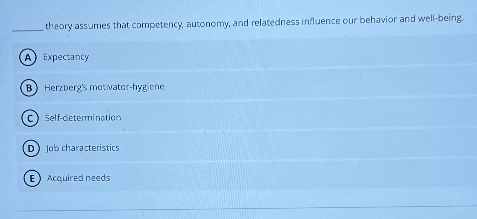 Solved theory assumes that competency, autonomy, and | Chegg.com