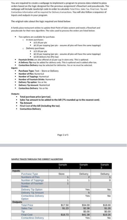 Solved You are required to create a webpage to implement a | Chegg.com