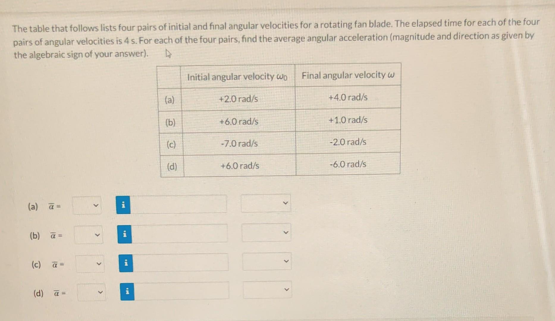 Solved The table that follows lists four pairs of initial | Chegg.com