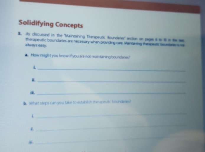 Solved Solidifying Concepts 5. As discussed in the | Chegg.com