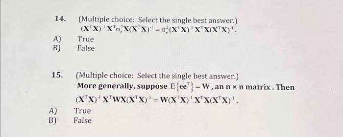 Solved 14. (Multiple choice: Select the single best answer.) | Chegg.com