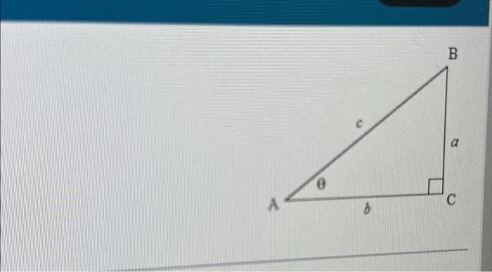Solved Using lengths a, b, and c in the right triangle | Chegg.com