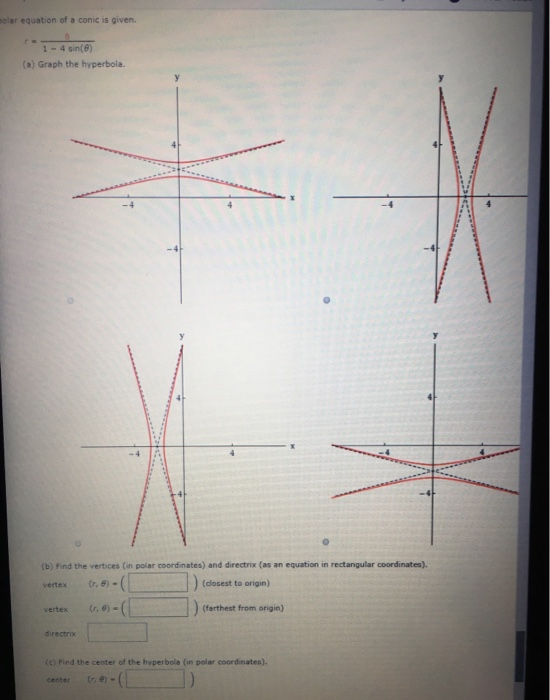 Solved er equation of a conic is given sin(6) (a) Graph the | Chegg.com