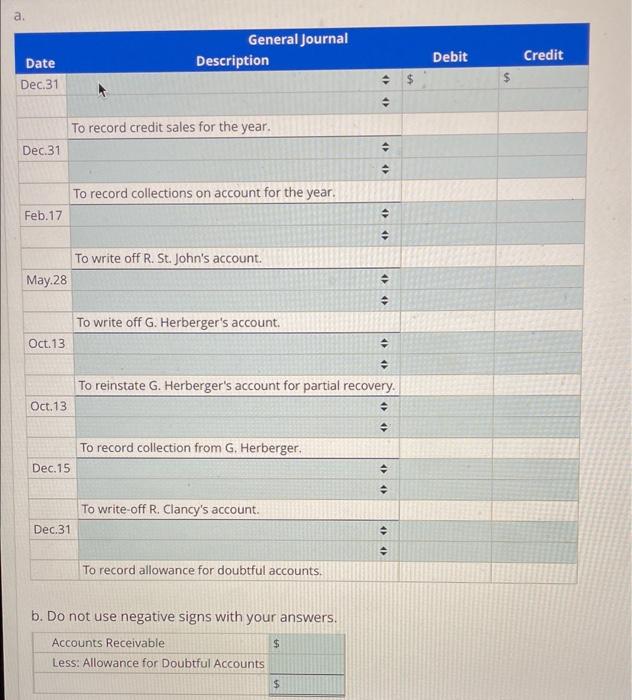 Solved Journal Entries for Credit Losses At the beginning of | Chegg.com