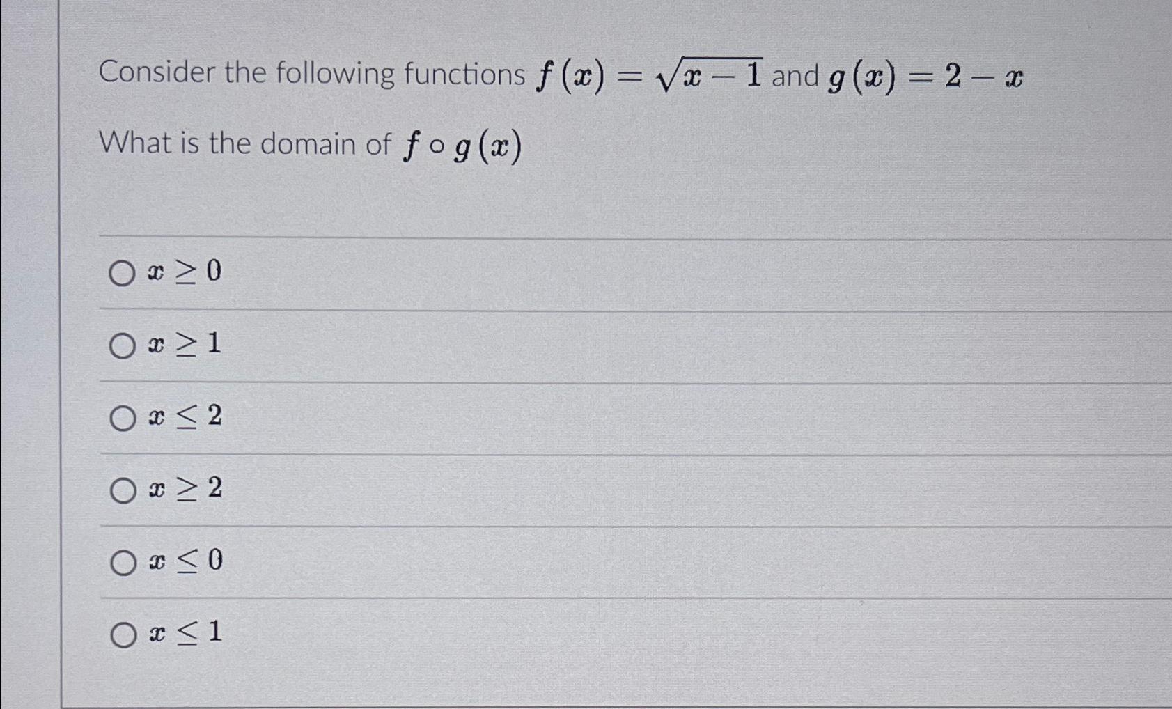 Solved Consider the following functions f(x)=x-12 ﻿and | Chegg.com