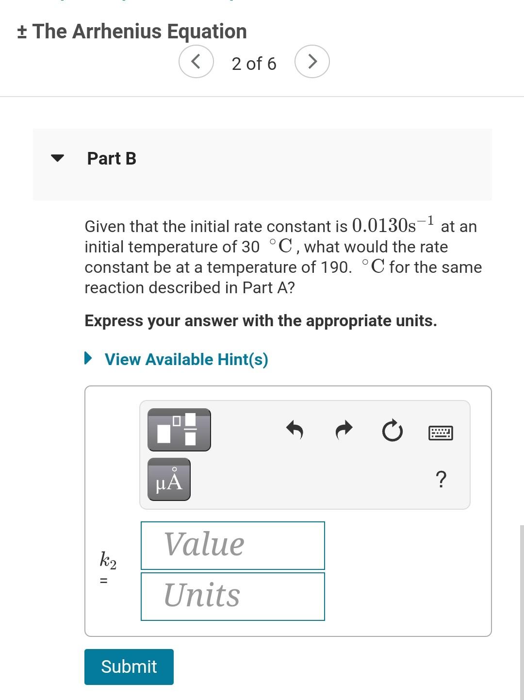 Solved + The Arrhenius Equation A Review | | Chegg.com