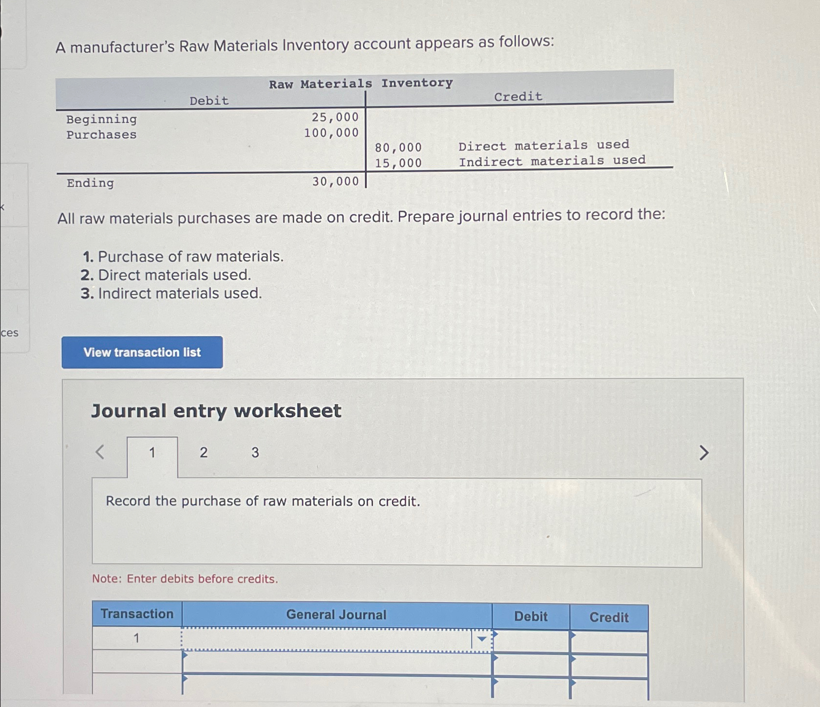 Solved A manufacturer's Raw Materials Inventory account | Chegg.com
