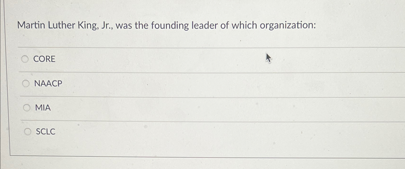 Solved Martin Luther King, Jr., ﻿was the founding leader of | Chegg.com
