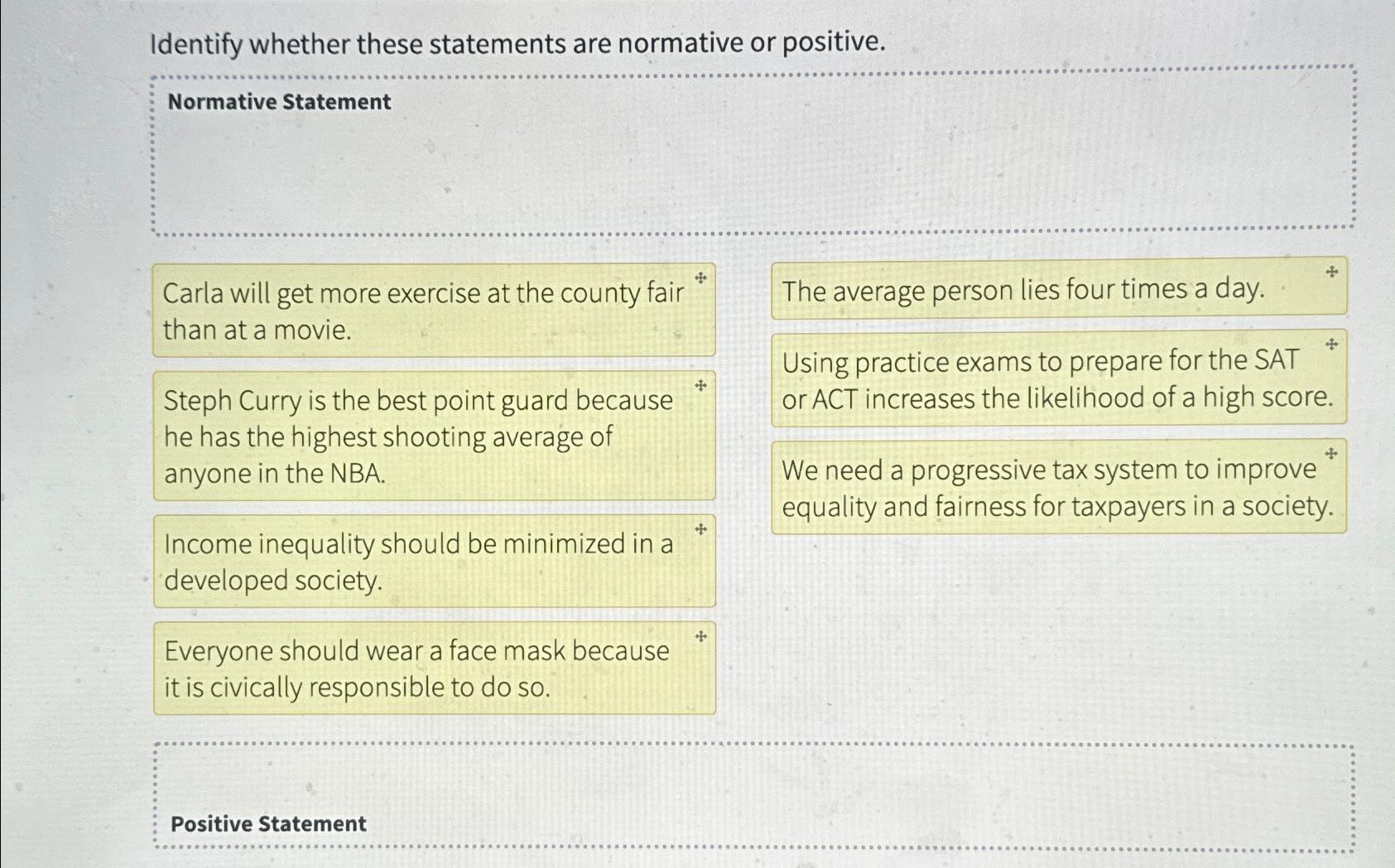 Solved Identify whether these statements are normative or | Chegg.com