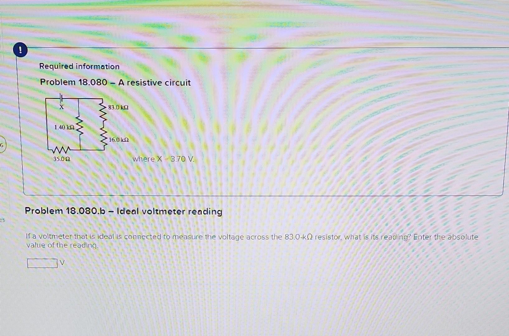 Solved Required information Problem 18.080 - A resistive | Chegg.com