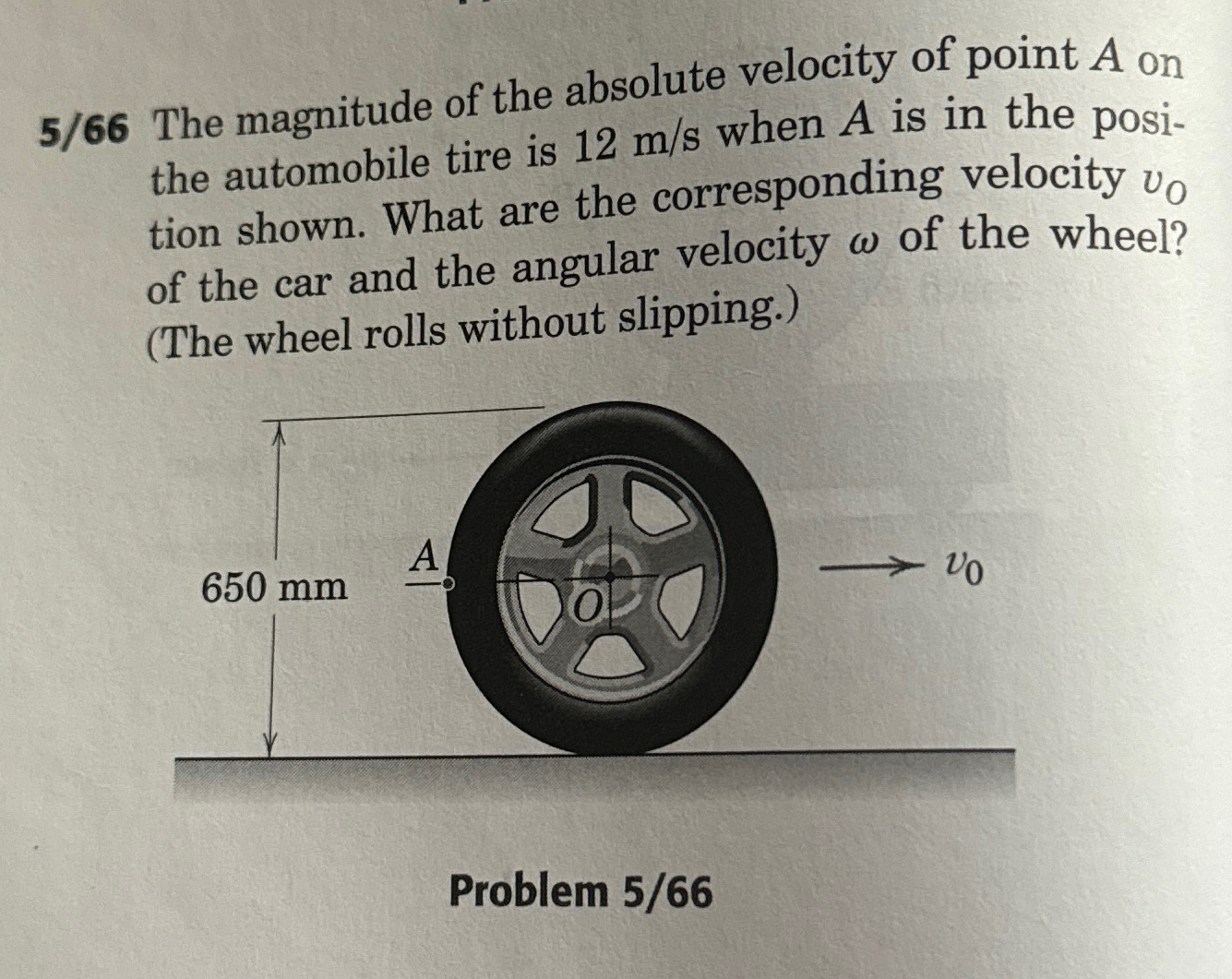 Solved 5/66 ﻿The magnitude of the absolute velocity of point | Chegg.com