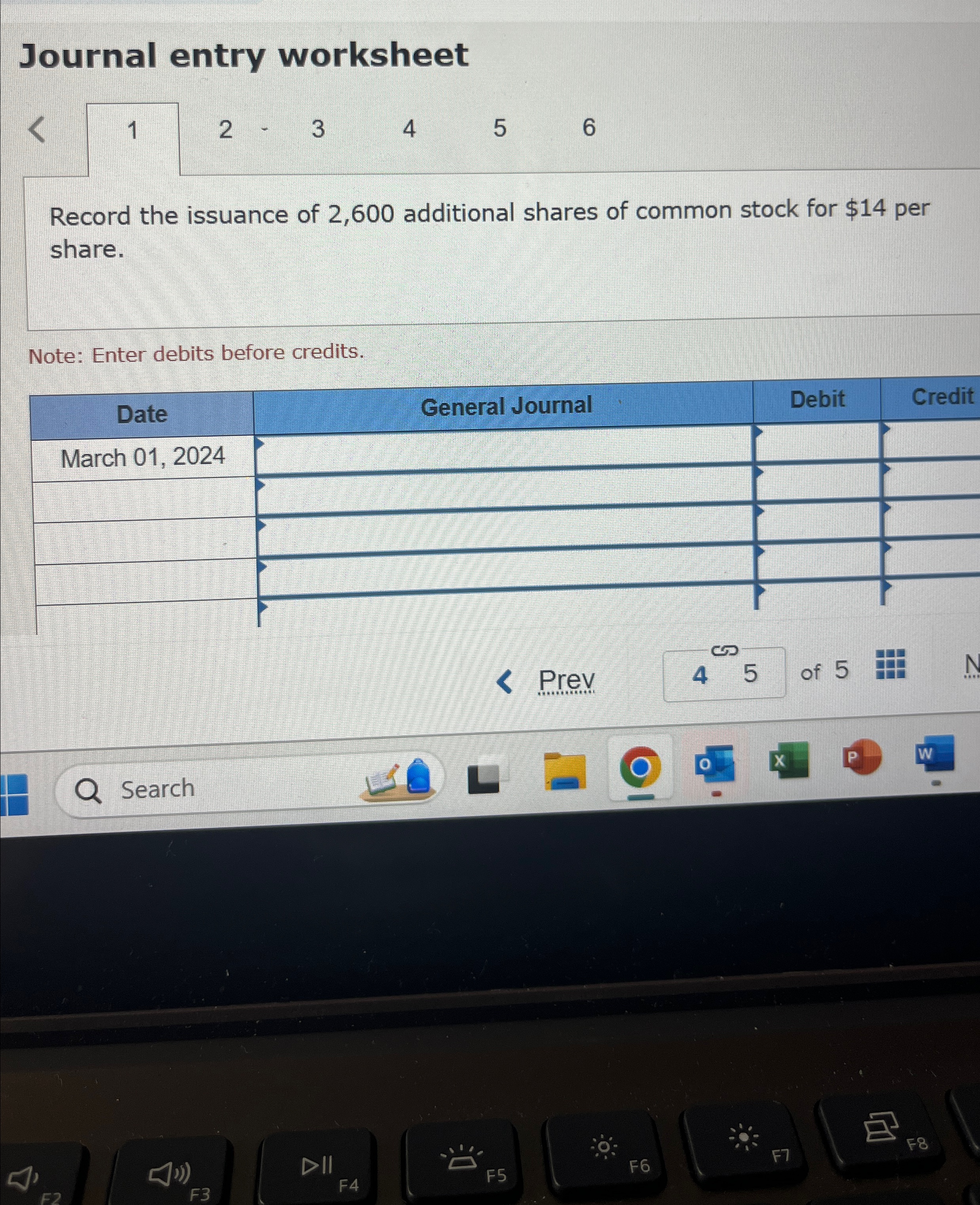 Journal entry worksheet123456Record the issuance of | Chegg.com
