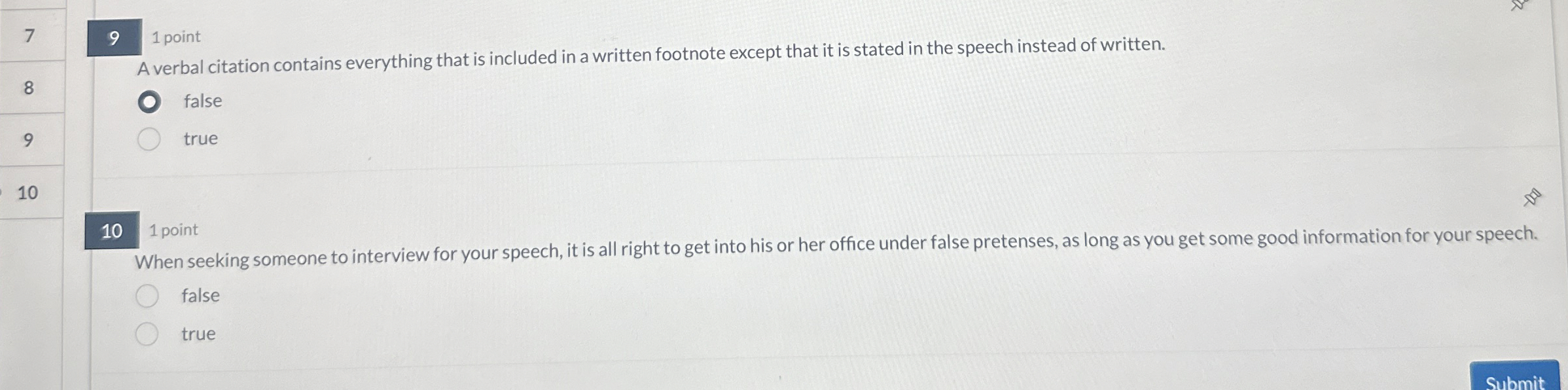 Solved 791 ﻿point8A verbal citation contains everything that | Chegg.com