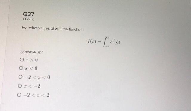Solved edt Q37 1 Point For what values of is the function | Chegg.com