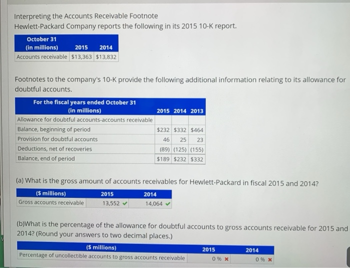 Solved Interpreting the Accounts Receivable Footnote | Chegg.com