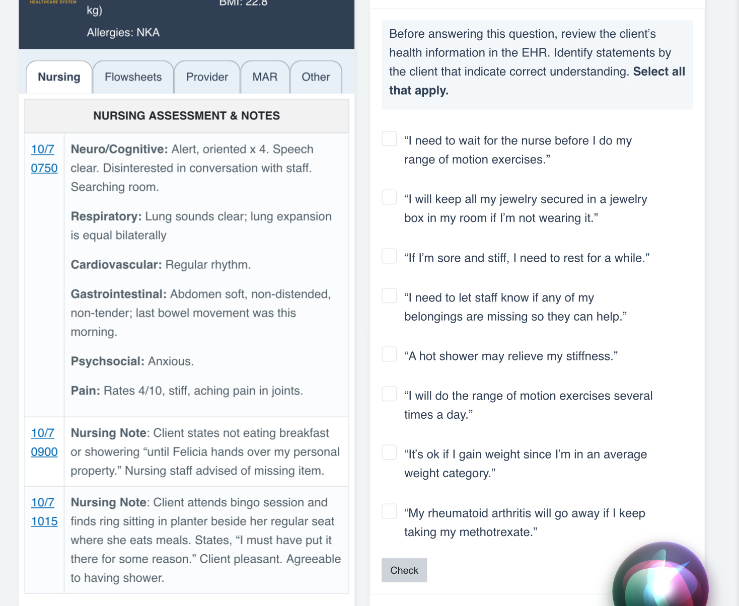 Solved Before answering this question, review the clients | Chegg.com
